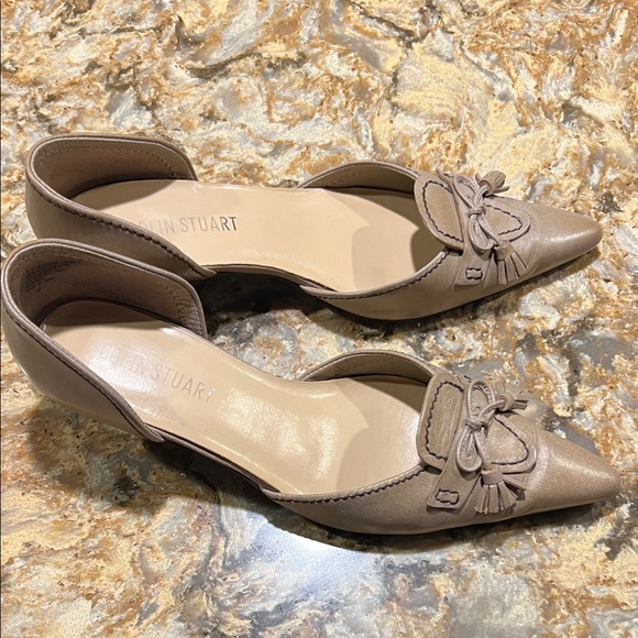 Colin Stuart | Shoes | Colin Stuart Womens Taupe Leather Dorsay Pumps ...